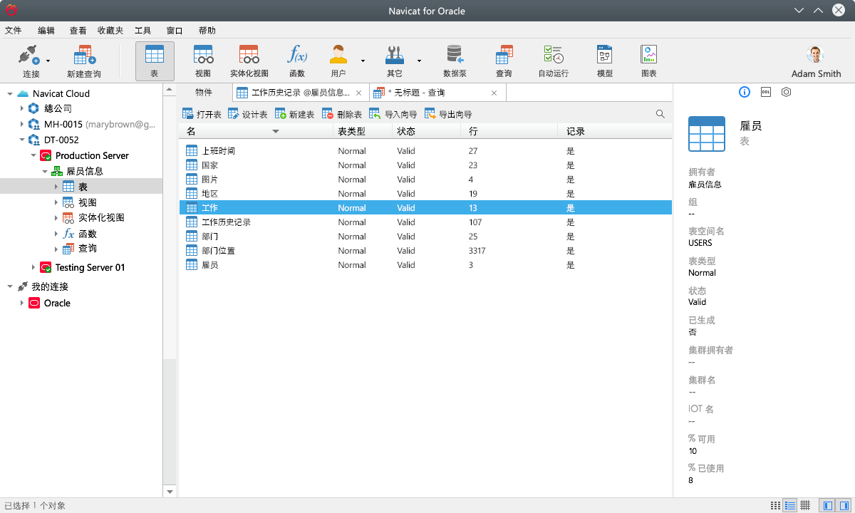 Navicat For Oracle 最佳的 Oracle 数据库数管理和开发软件