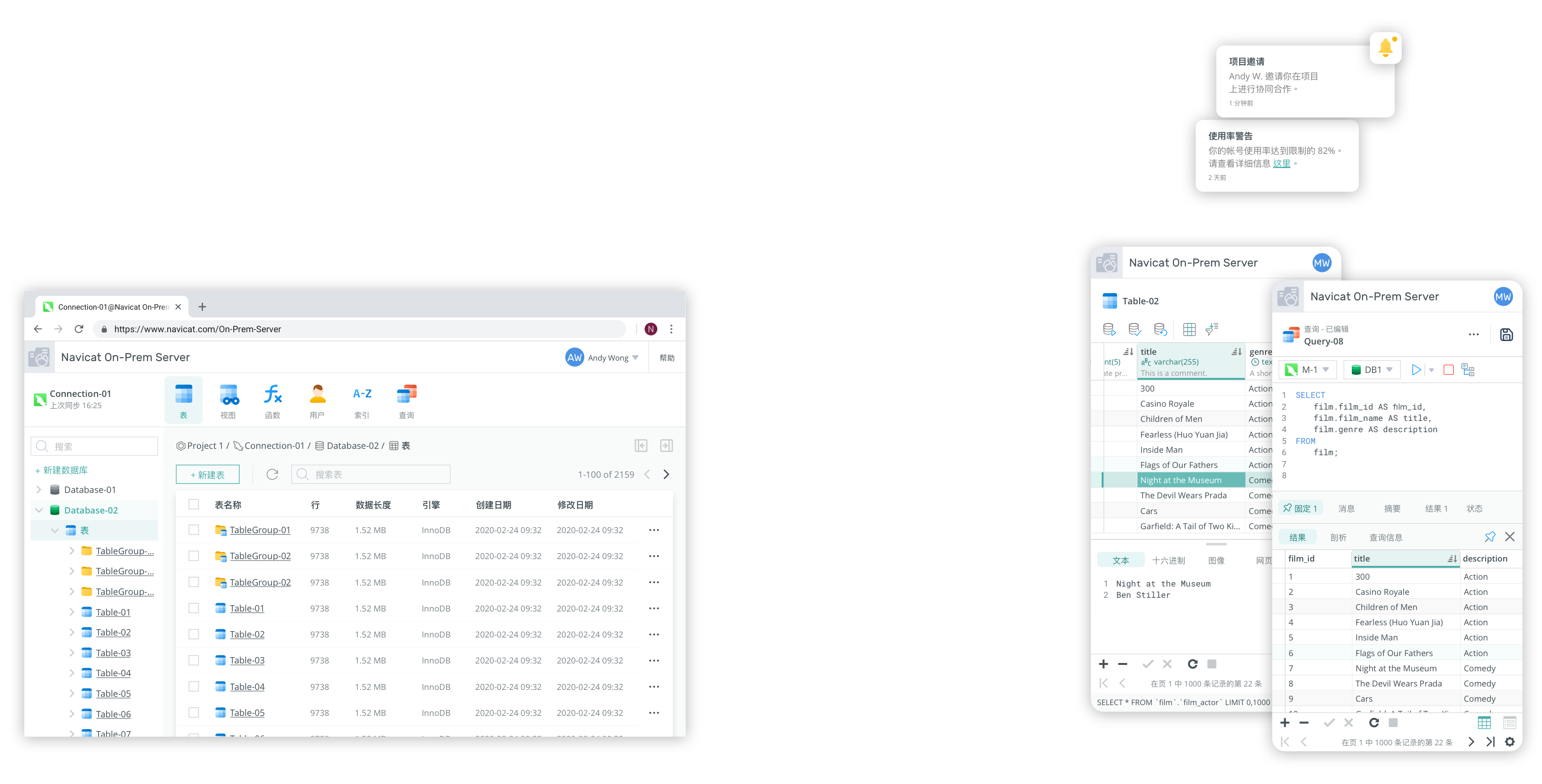 Navicat On-Prem Server | 随时随地与你的团队协作